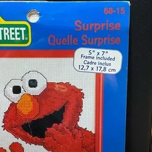 Sesame Street | Other | New Vintage 997 Cross Stitch Kit Elmo Sesame ...